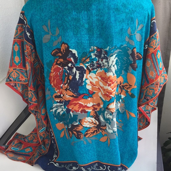 Anthropologie | Tops | Tolany Briyana Flower Print Silk Tunic Top ...